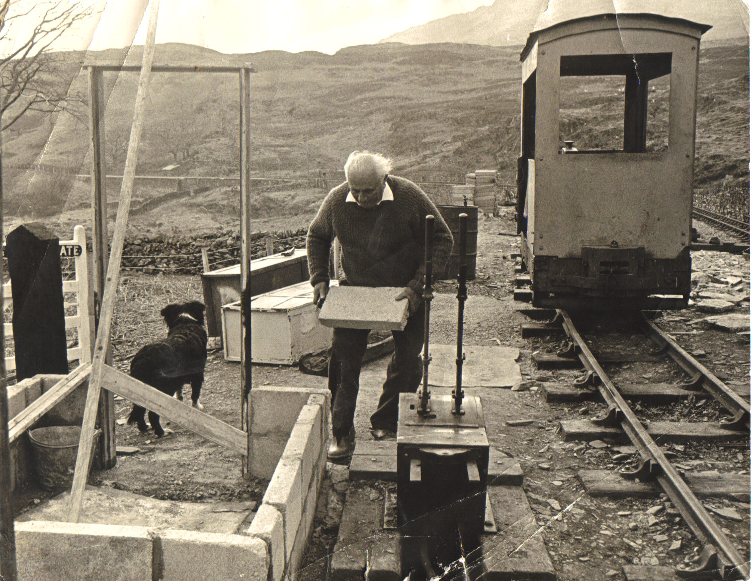 Colonel building Campbell's Platform - Railway Station Cottages